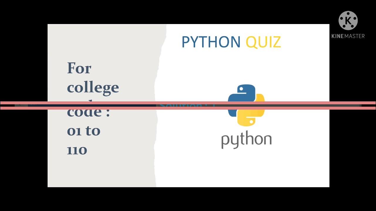 Python Prutor Quiz6 Complete Solution - YouTube