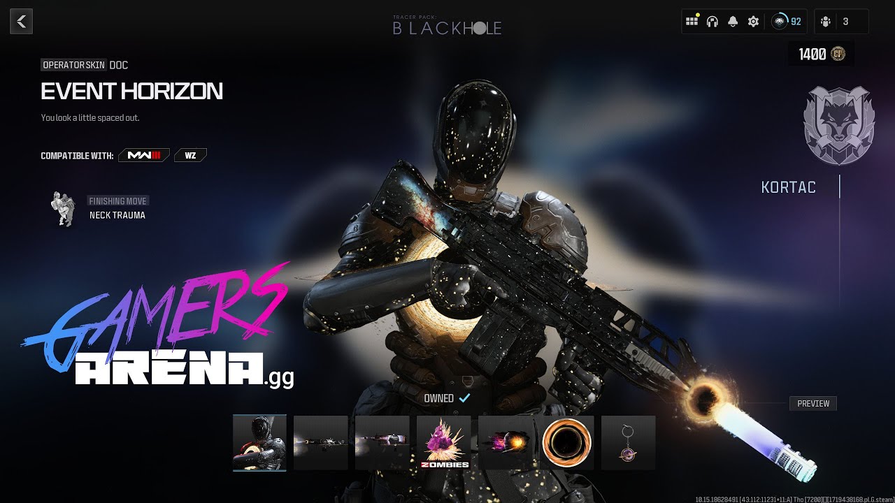 NEW UNRELEASED! COD MW3 BLACKHOLE Doc Operator Skin Hard Unlocked PS ...