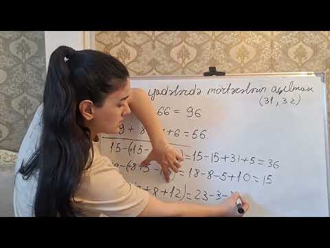 6-cı sinif riyaziyyat 2-ci hissə səh 31,32. Riyazi ifadələrdə mötərizələrin açılması