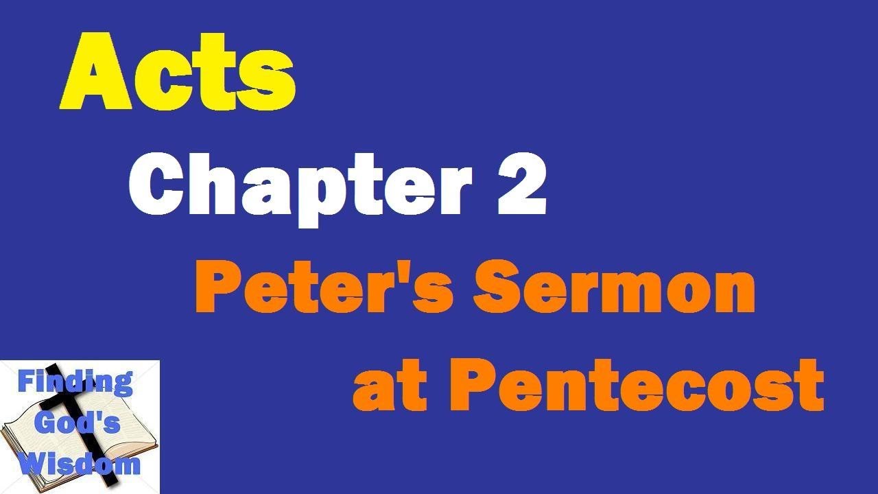 The Bible - The Acts of the Apostles - Chapter 2 - Peter's Sermon at ...