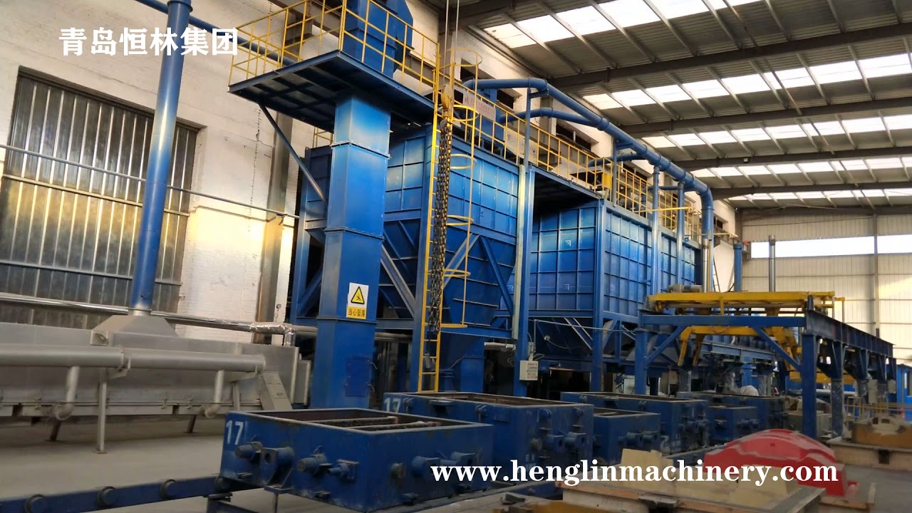 Vacuum molding line for foundry 4 - YouTube
