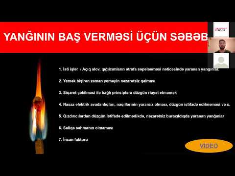 Yanğın təhlükəsizliyinin əsasları vebinarı - Fire safety basics webinar