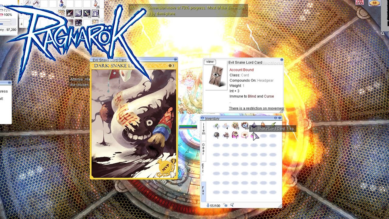 🔴 [LIVE] MVP CARD DROP: EVIL SNAKE LORD CARD - iRO CHAOS RAGNAROK ...