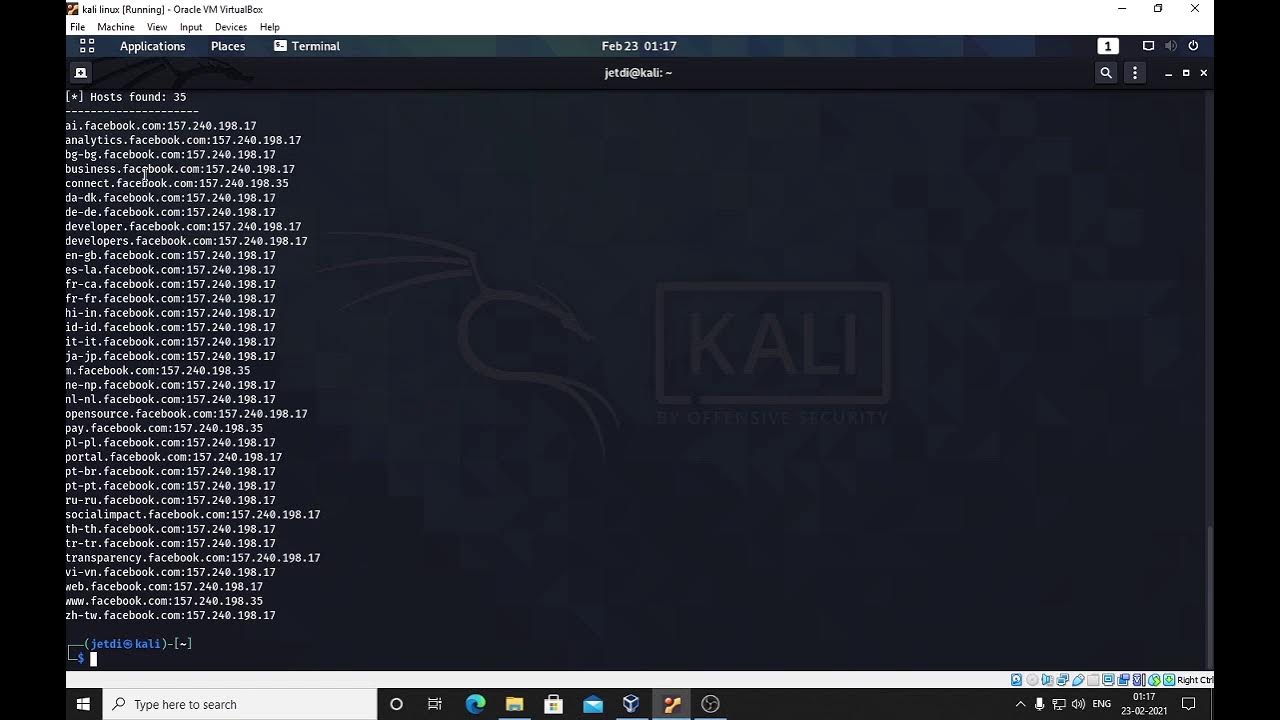 Using theHarvester tool to get email addresses.Kali Linux Hands on ...