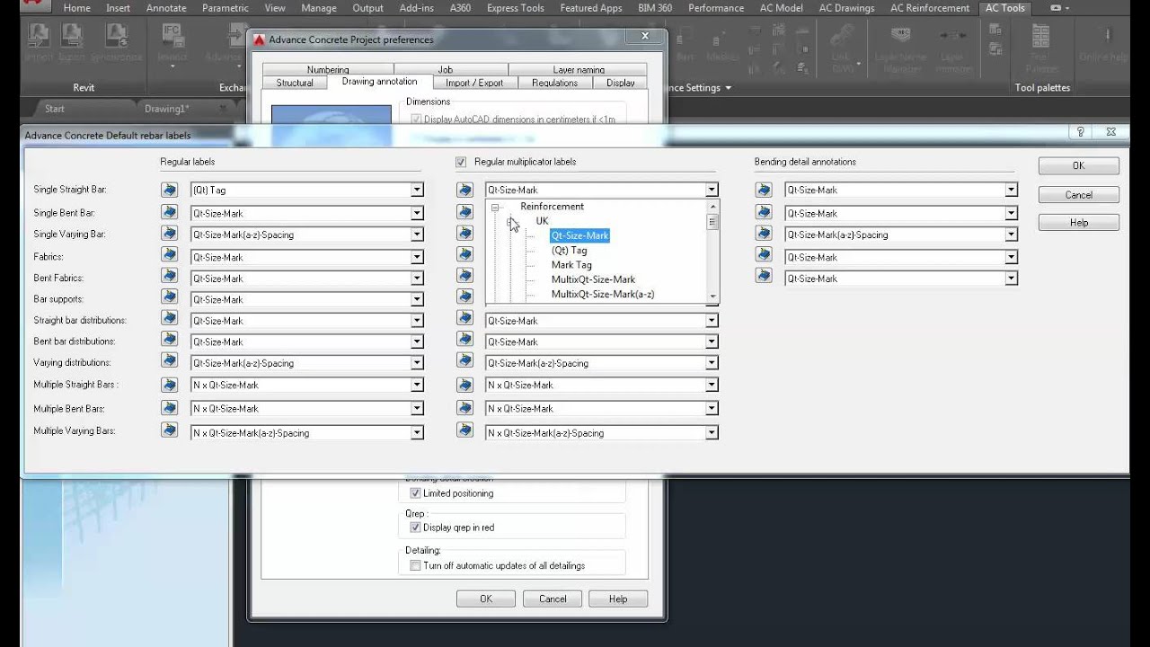 ADC Advance Setting Rebar Labels - YouTube
