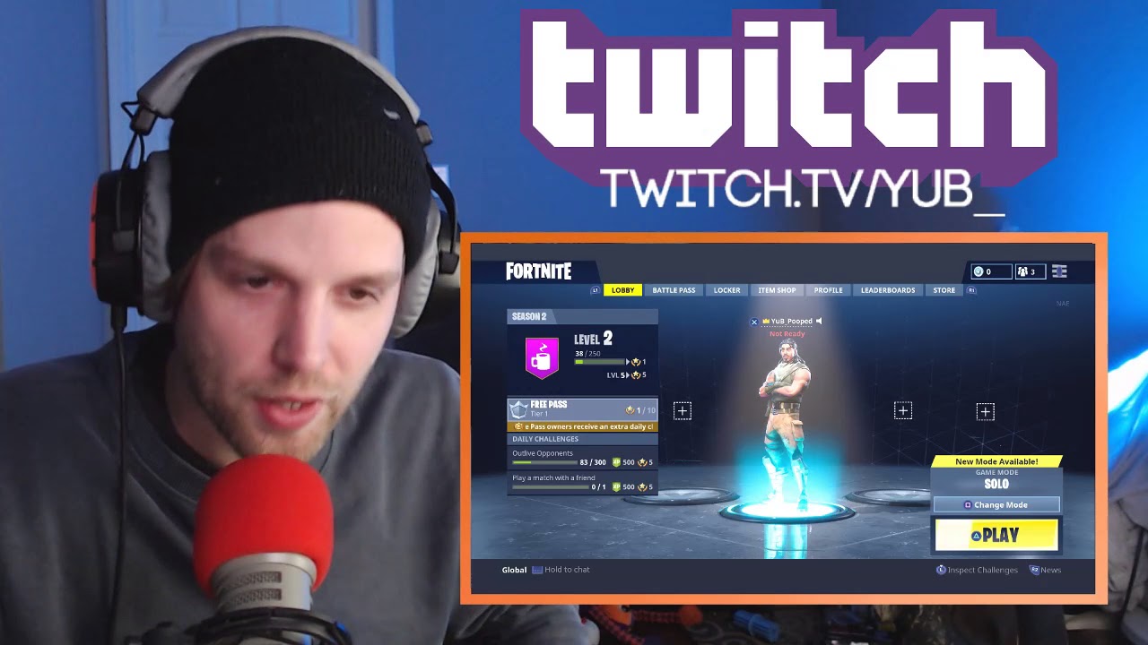 My First Fortnite PS4 Stream - YouTube