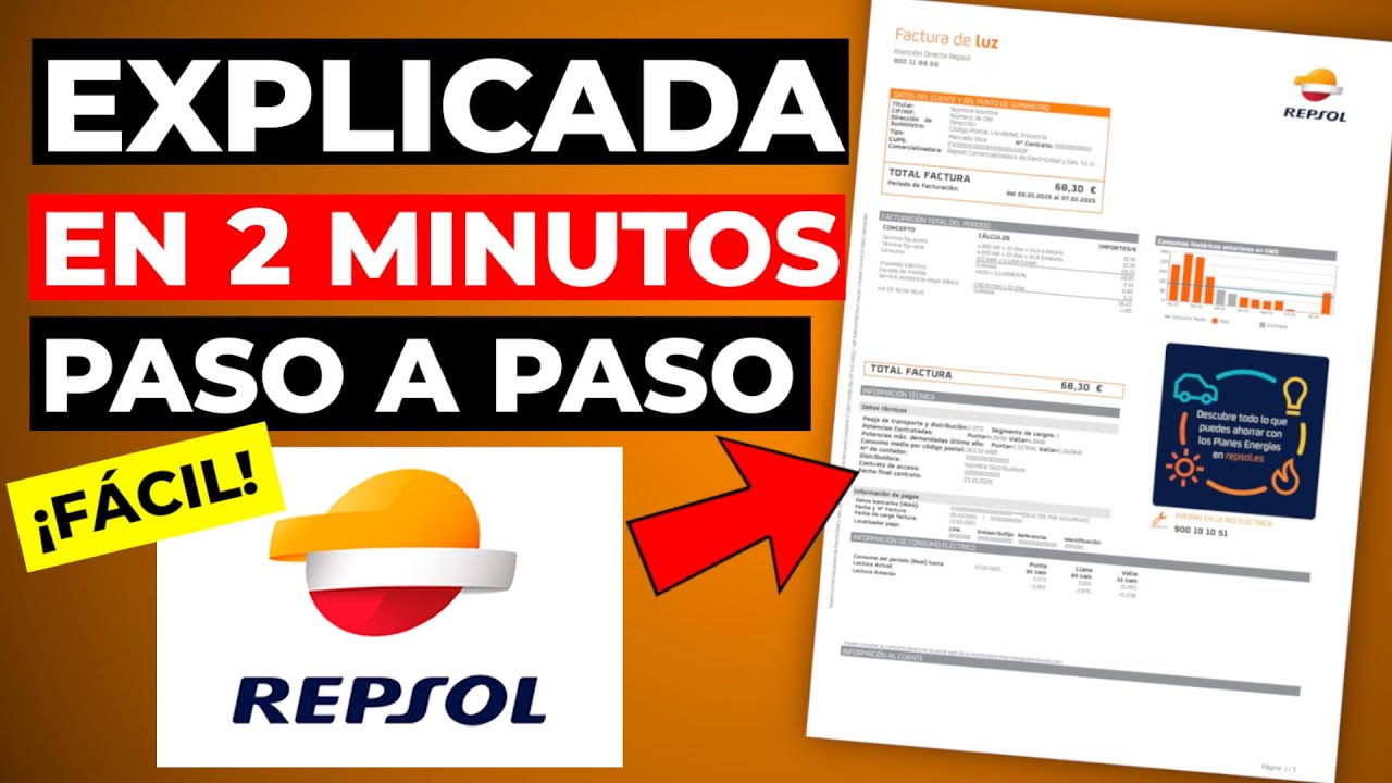 Cómo Leer y Entender tu Factura de Luz de Repsol - YouTube