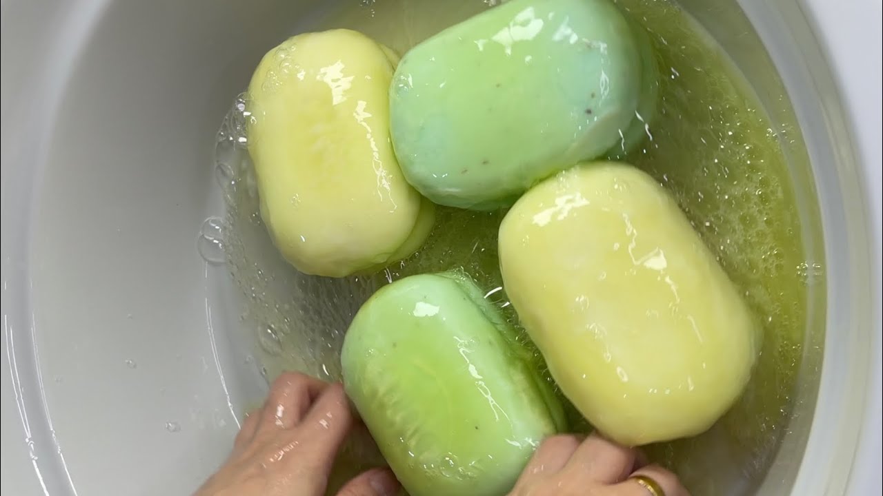 SOAKED SOAP | MUSHY SOAP | DURU SOAP SET | OLIVE LEMON 🫒🍋 BAR SOAP # ...