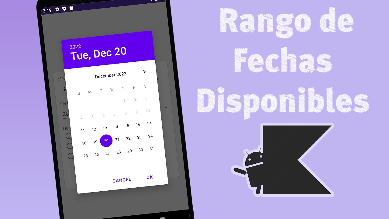 𝟭𝟱) Rango de Fechas Disponibles en DatePicker, dar Formato a la Fecha ...