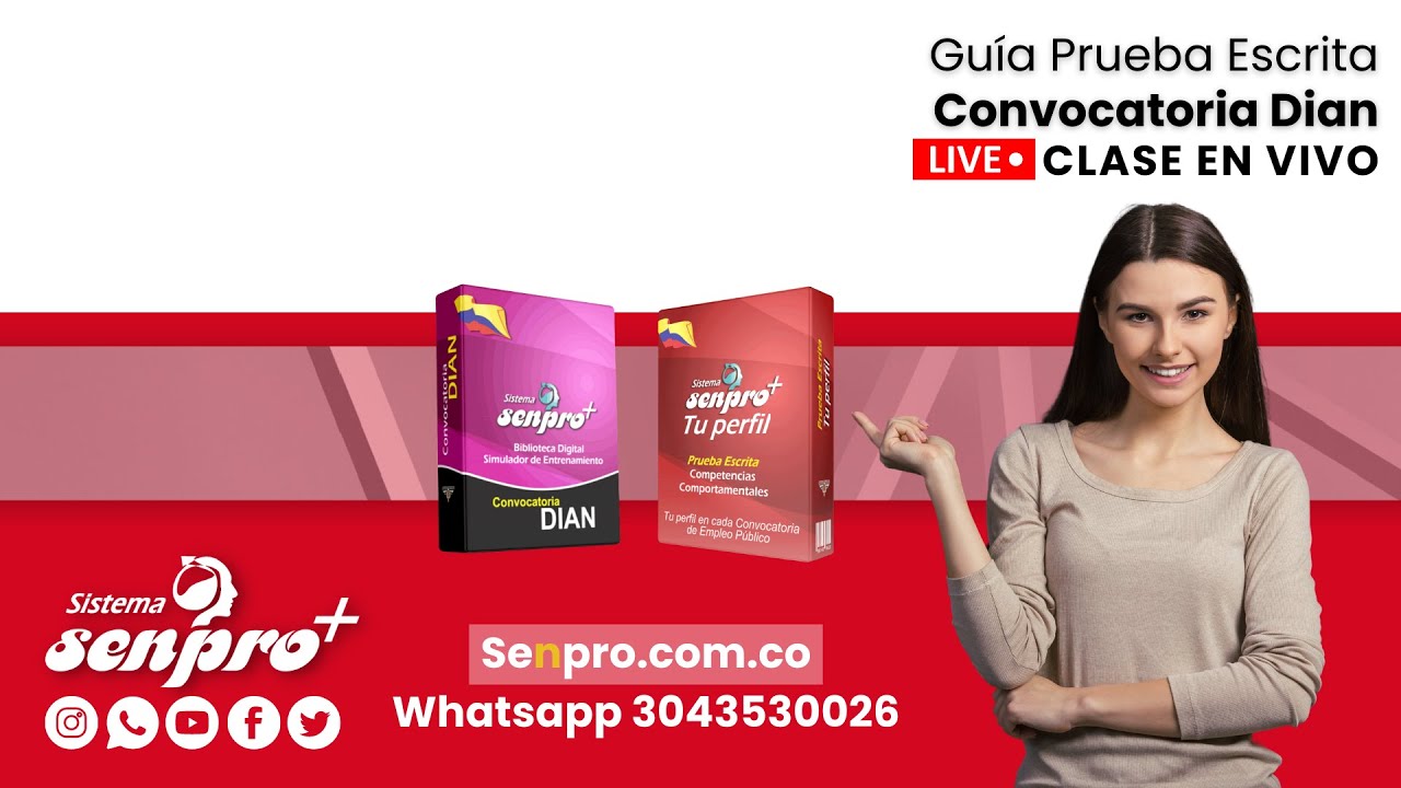🔴 Clase Senpro + • Guía Prueba Escrita Conv. Dian - #SenproEnVivo - YouTube