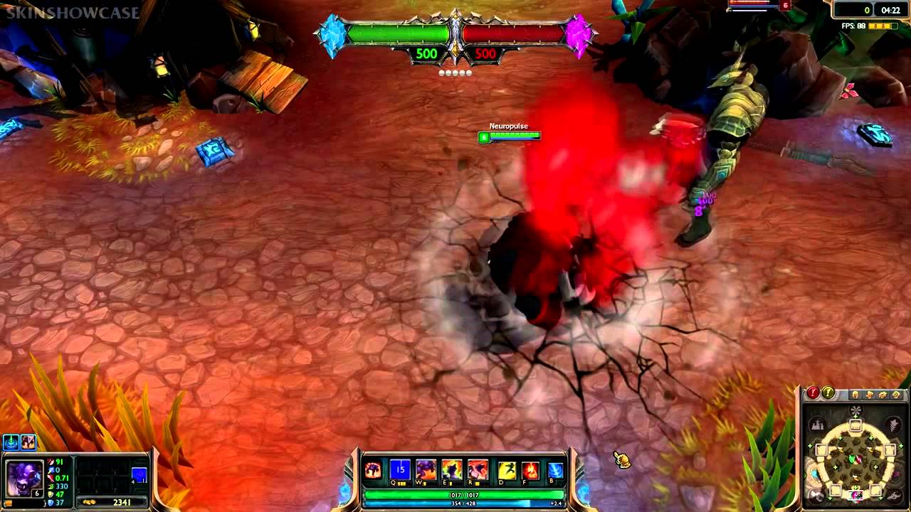 Red Lantern Alistar LoL Custom Skin ShowCase - YouTube