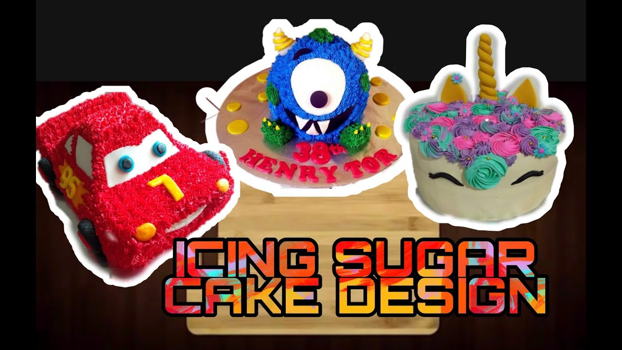 Icing Sugar Cake Design | Cake Idea - YouTube