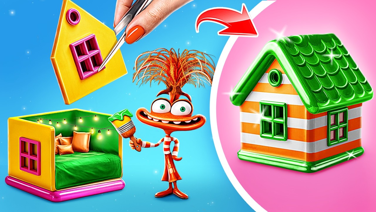 We Build a Tiny House from Inside Out 2! - YouTube