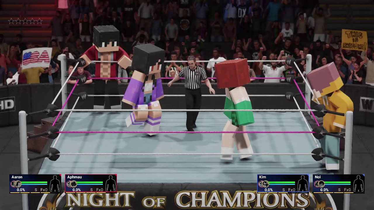 Aphmau and Aaron vs. Noi and Kim - YouTube