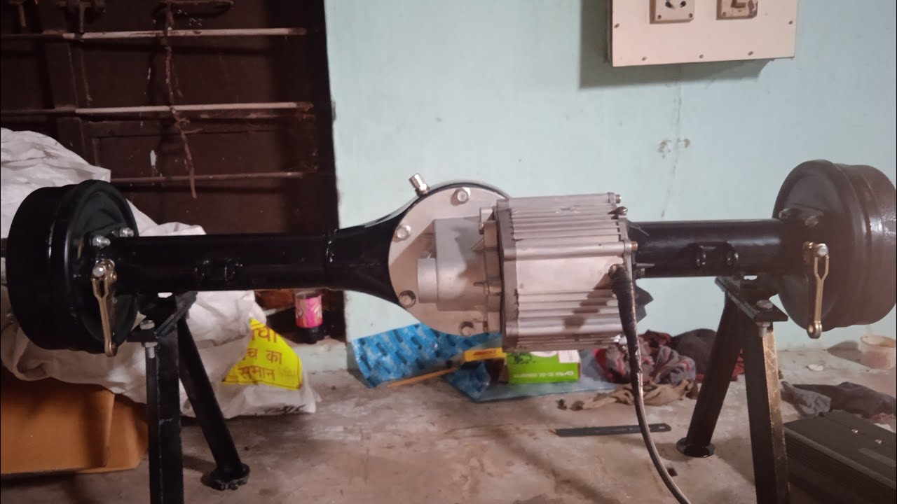 E Auto rickshaw differential unit forward reverse - YouTube