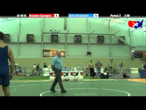 Brandon Spangler vs. Zack Kirakosian at 2013 ASICS FILA Cadet Nationals ...