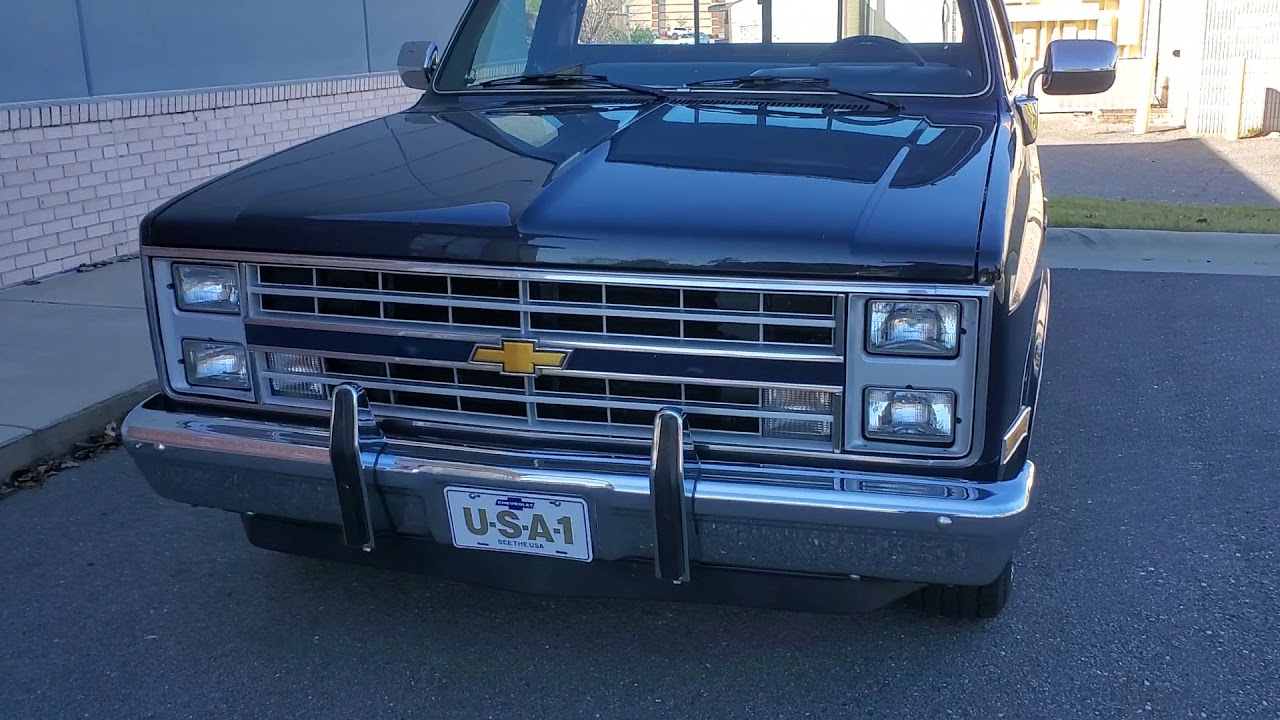 1985 C10 Silverado Midnight Blue 88K miles - YouTube