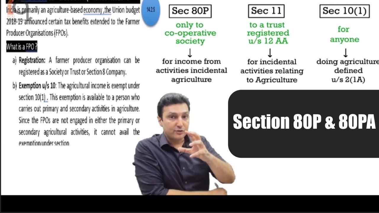 CA Final DT | Section 80P and 80PA | in English | CA. Arvind Tuli - YouTube