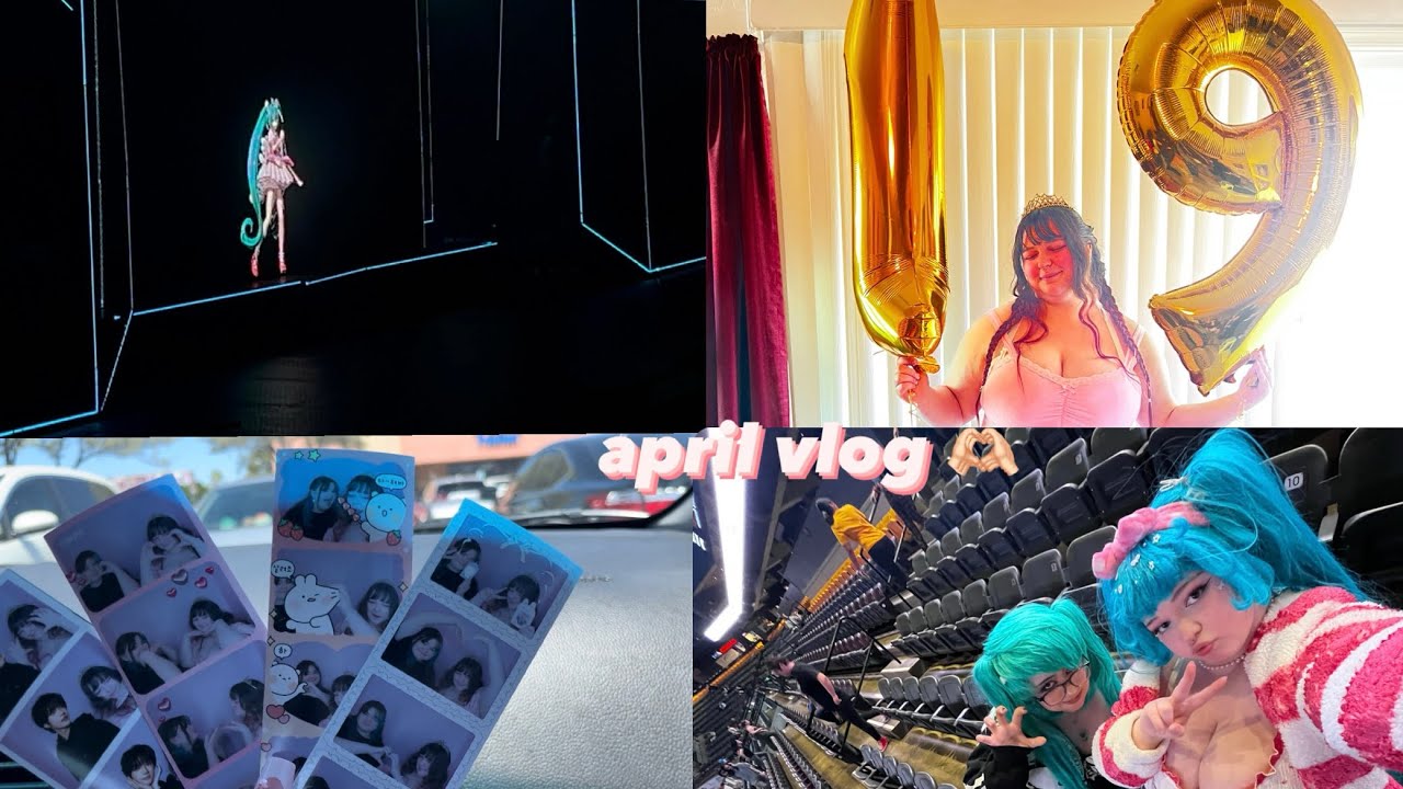 [april vlog]🎀🎂 miku expo, birthday, photo booths, party - YouTube