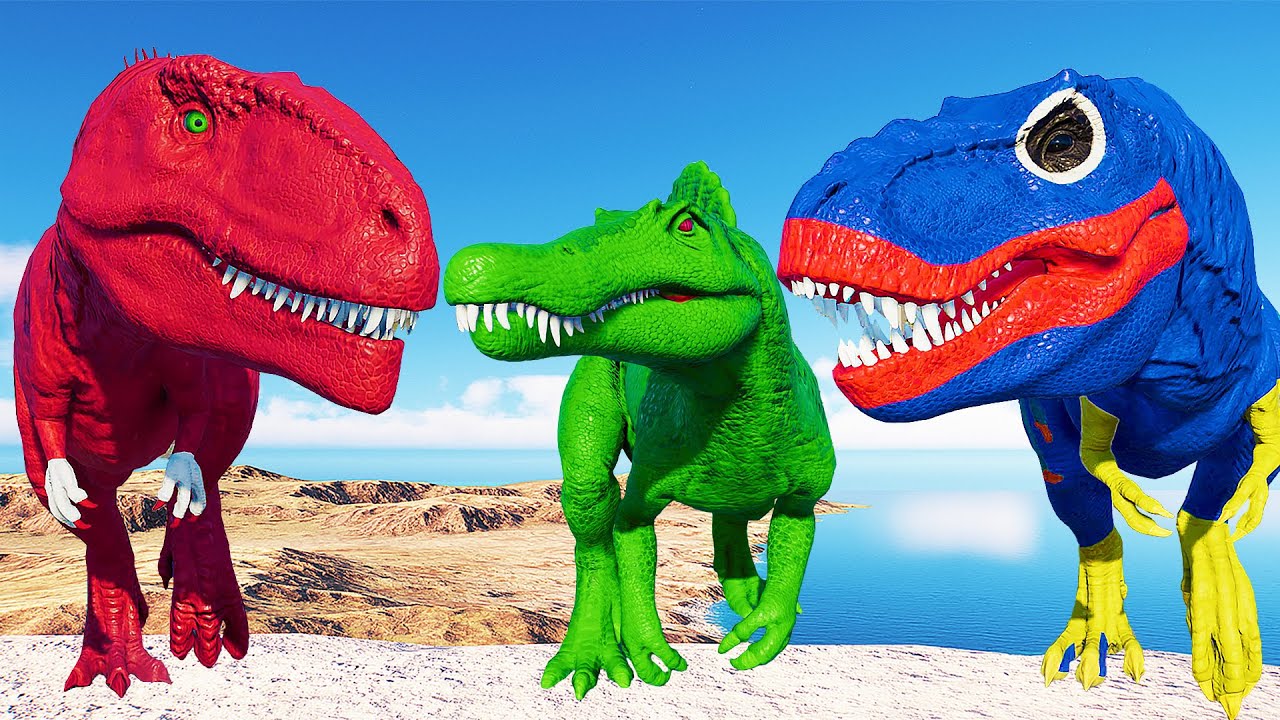 (🦖Jurassic World Evolution 2)Giganotosaurus VS Huggy Wuggy T-Rex VS ...