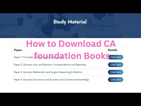 How to Download CA Foundation Books In PDF || #cafoundation # ...