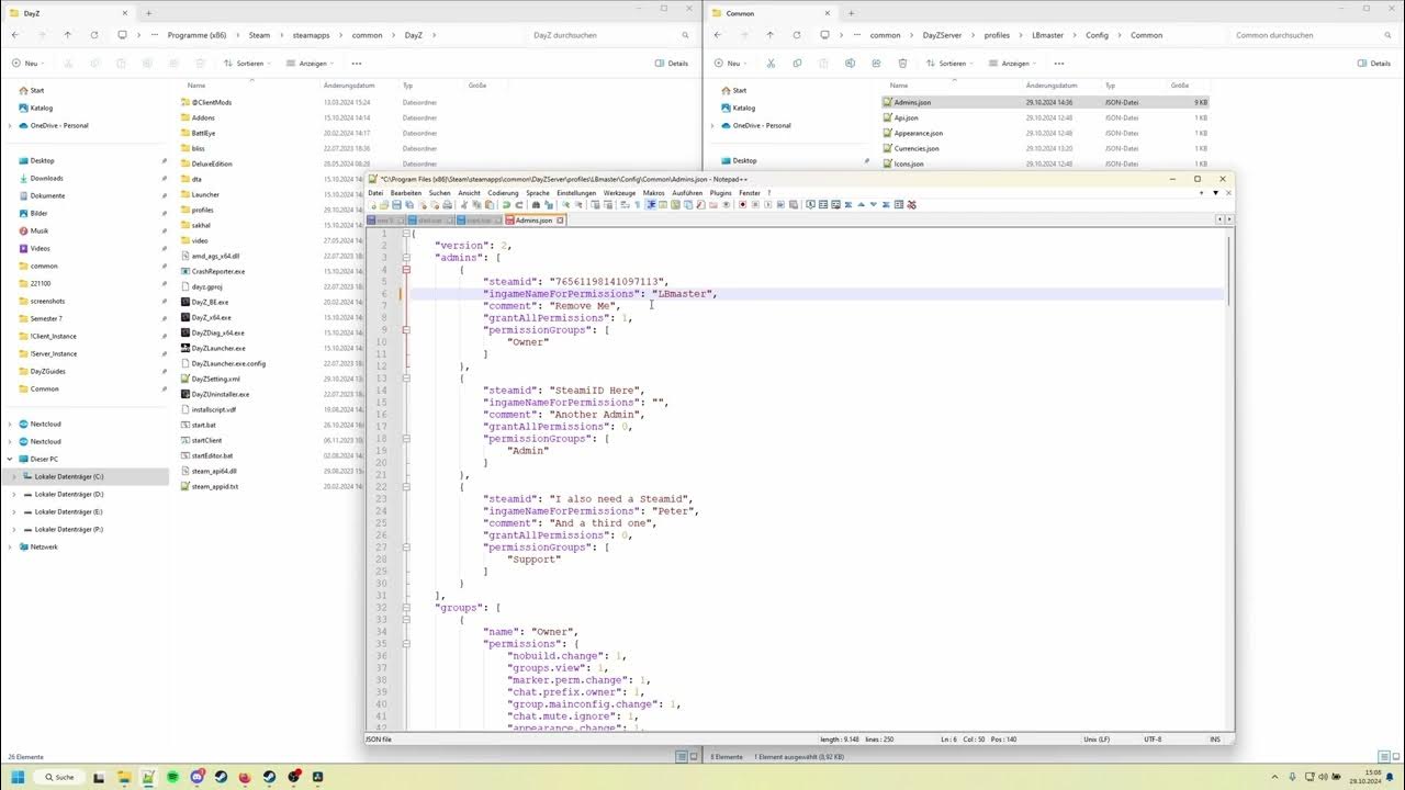 [DayZGuides] #2: Adding yourself to the Admins.json file - YouTube