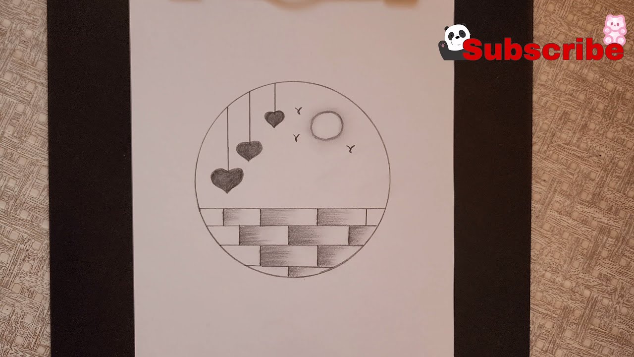 HOW TO DRAW HEARTS IN THE CIRCLE | CIRCLE DRAWING | PENCIL DRAWING ...