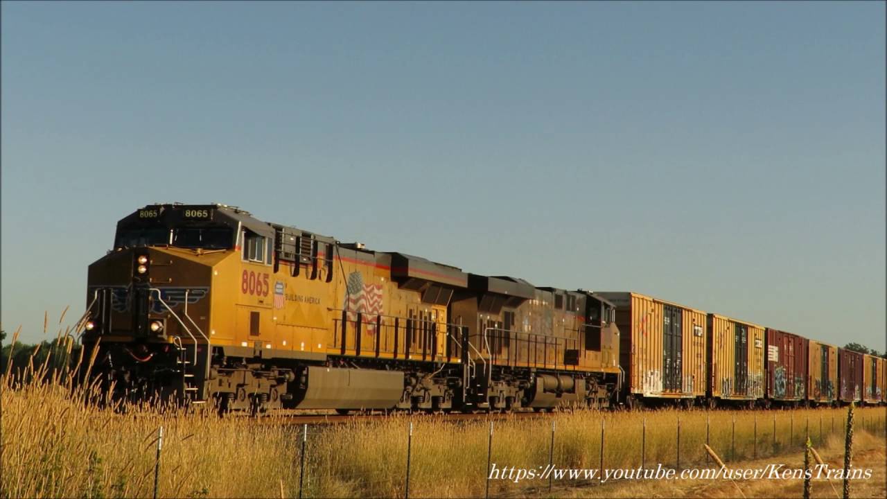 Amtrak and Union Pacific Trains in Halsey, Oregon - YouTube