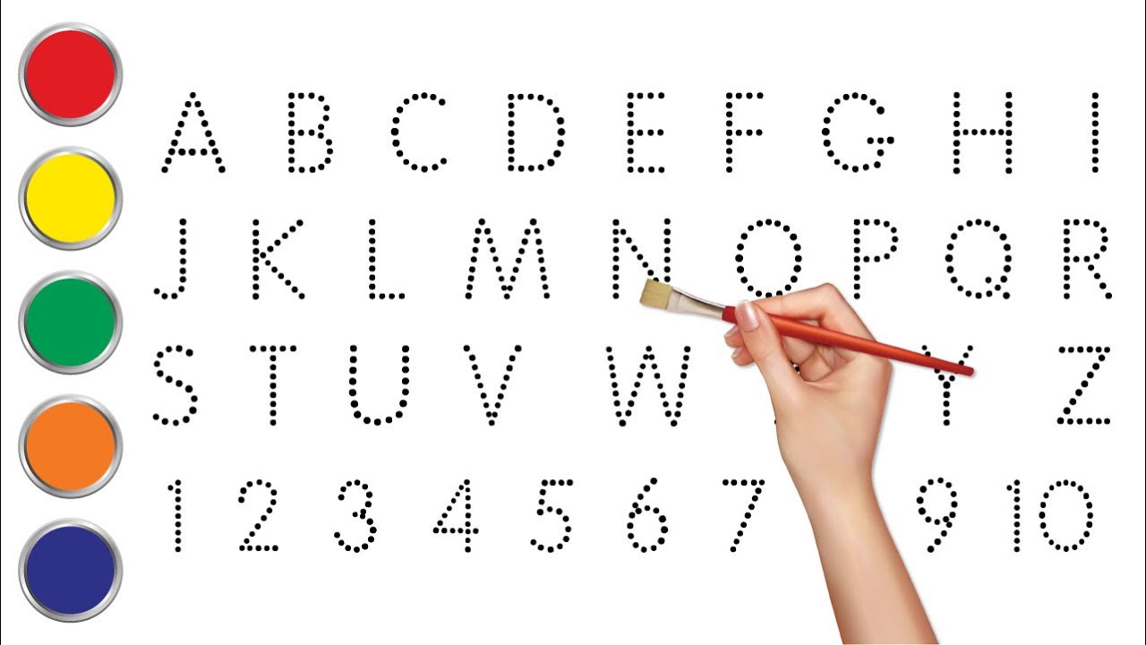 ABC & 123 for Kids // Drawing, Painting & Coloring Alphabet and Numbers ...