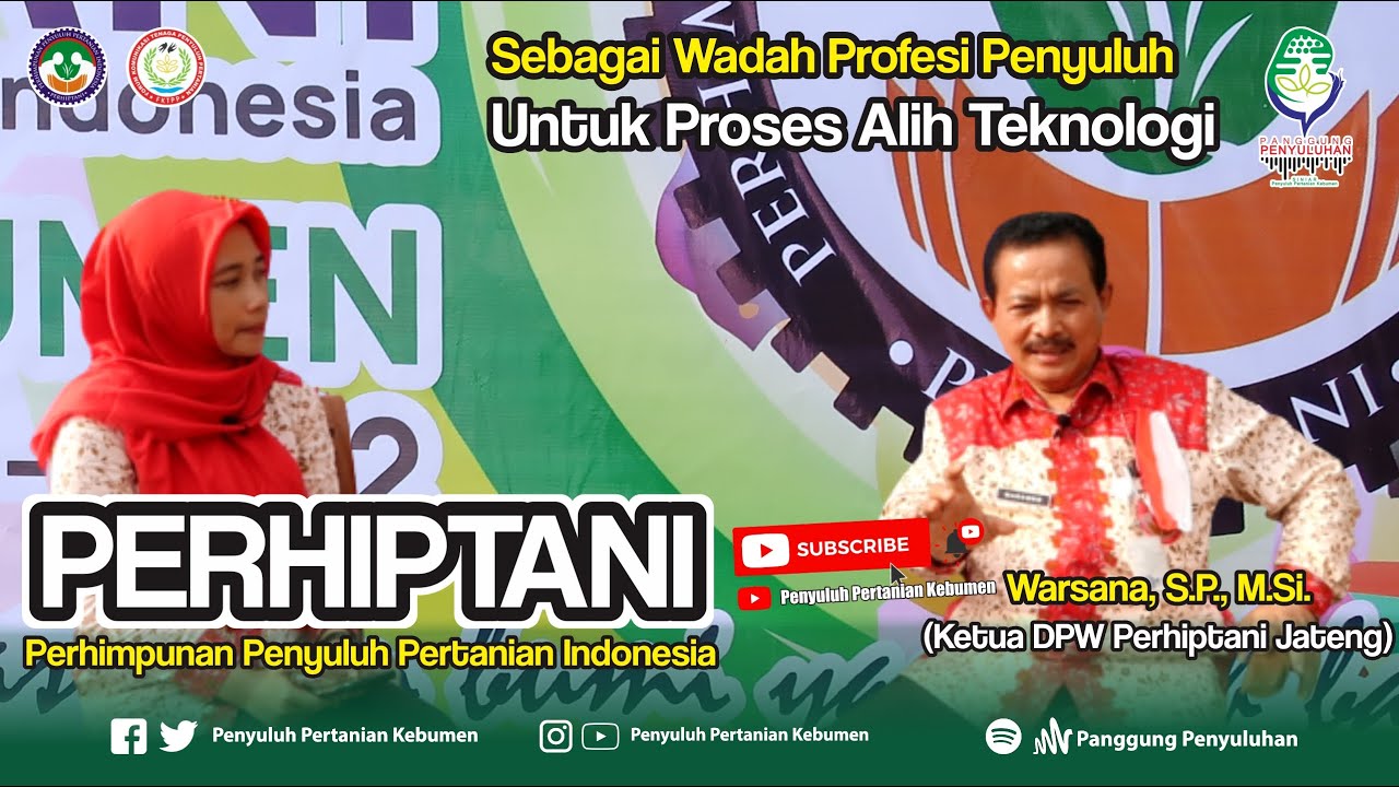PERHIPTANI : Sebagai Wadah Profesi Penyuluh, untuk Proses Alih ...