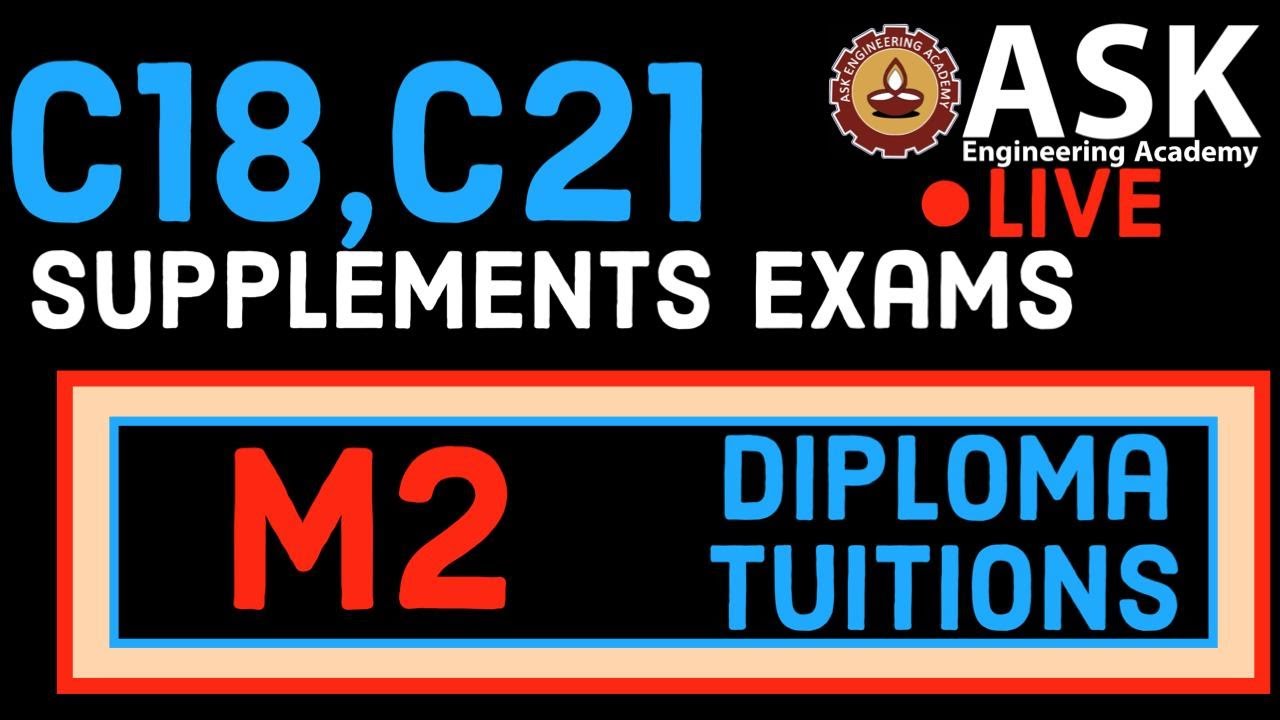 FINAL SUPPLY EXAM DIPLOMA M2 C21 C18 BY ASK ENGINEERING ACADEMY COMMON ...