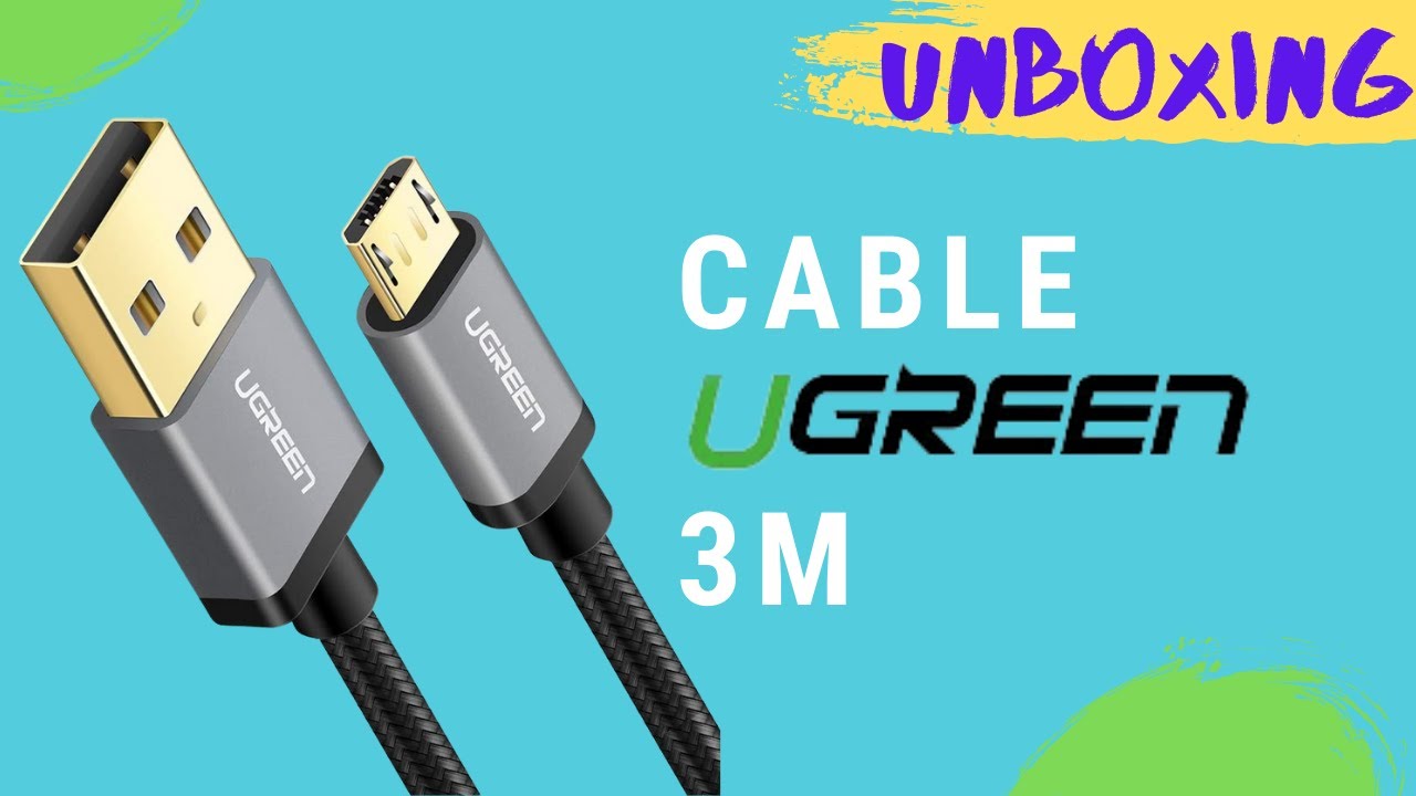 Unboxing Cable Micro USB UGREEN de 3 Metros en español | México - YouTube