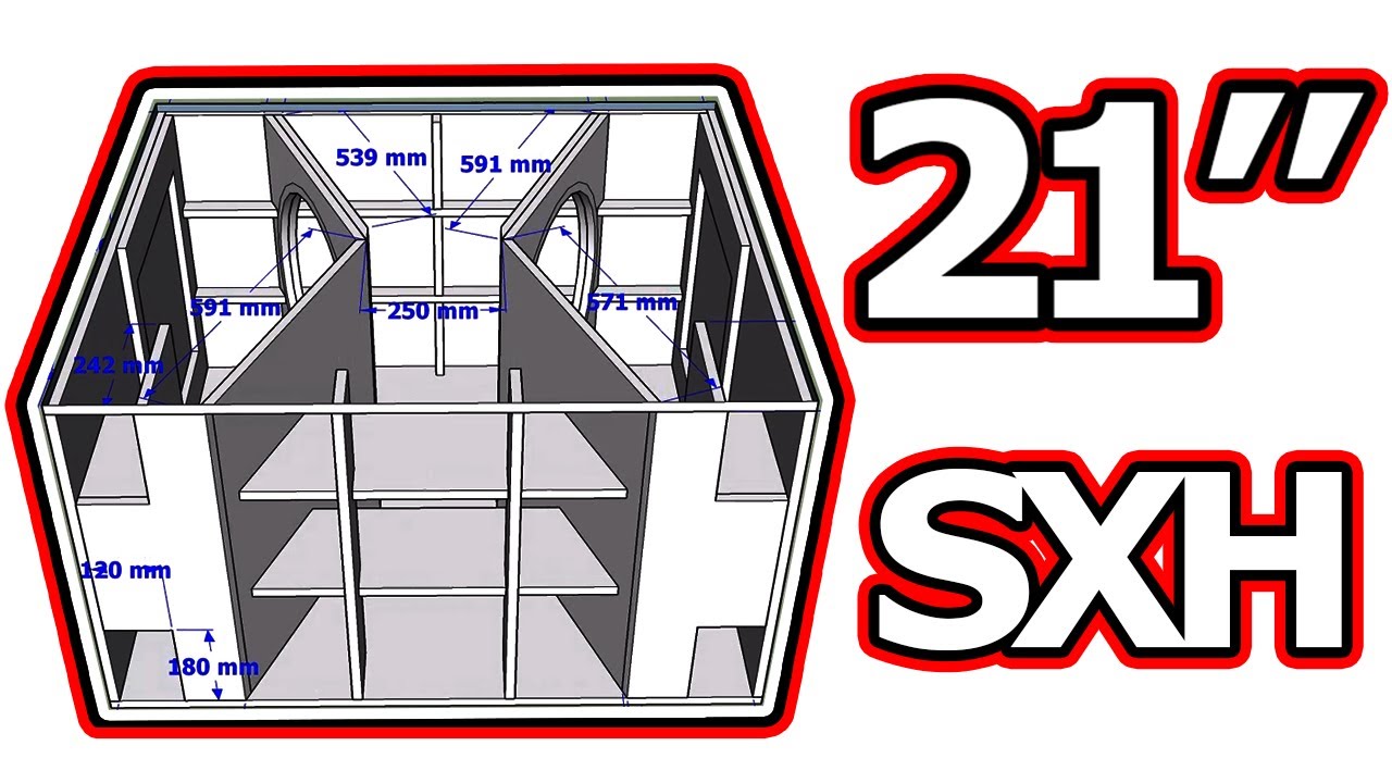 Horn Sub SXH218 but 21" Subwoofer PLAN Ported - YouTube