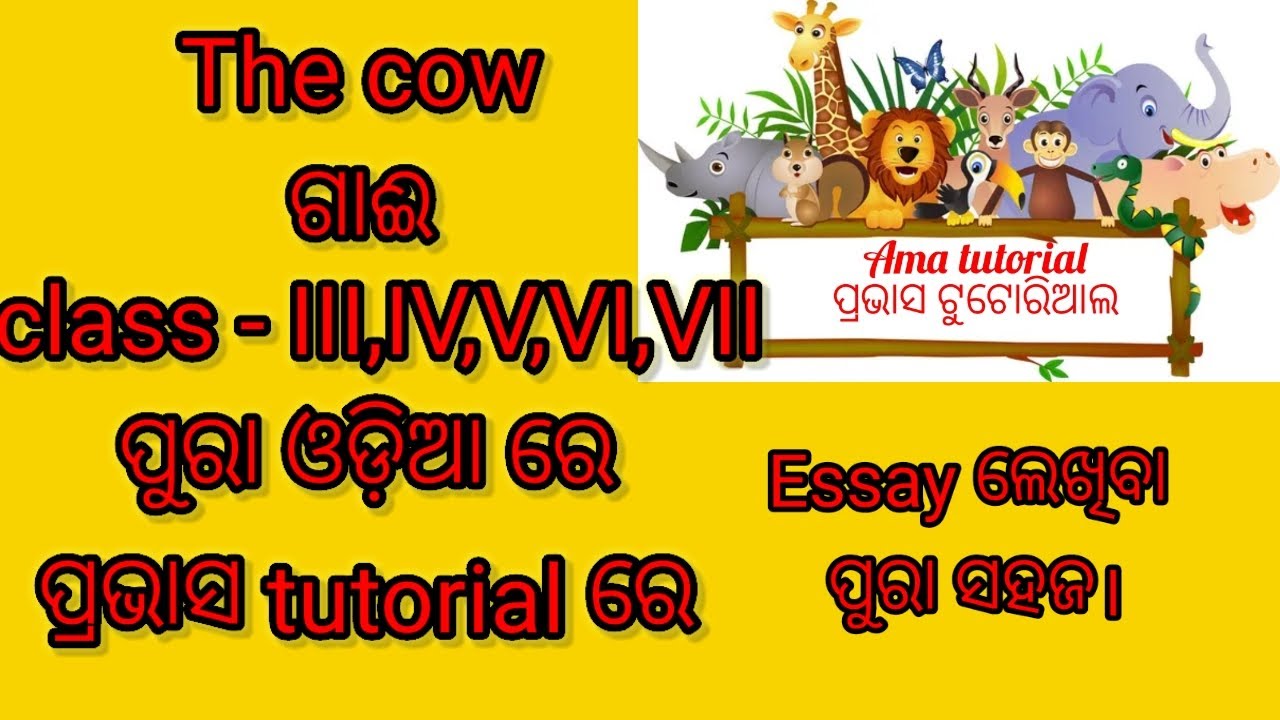 The cow essay in English ll 10 lines on cow in English writing - YouTube