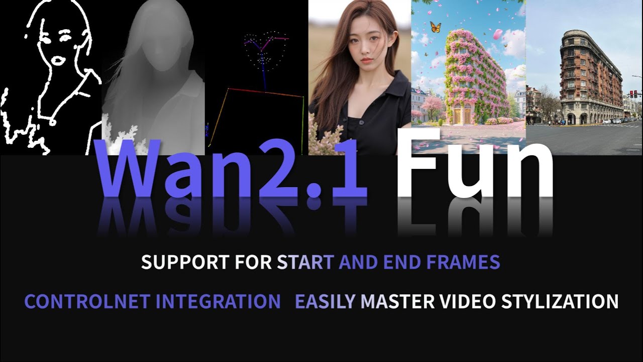 Wan2.1 Fun: Blooming Building Effects with Start/End Frame. Easily Stylize Videos with Control ...