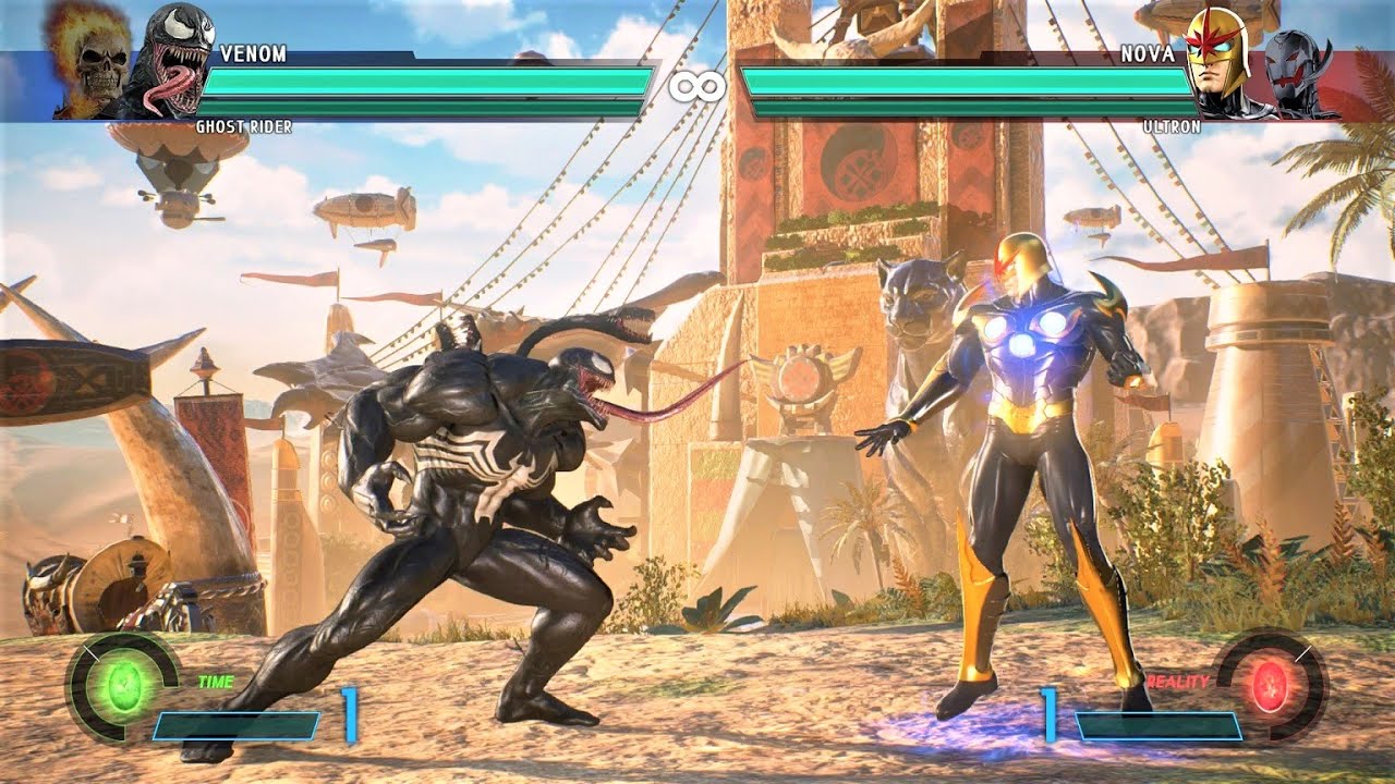 Venom & Ghost Rider vs Nova & Ultron (Hardest AI) - Marvel vs Capcom ...