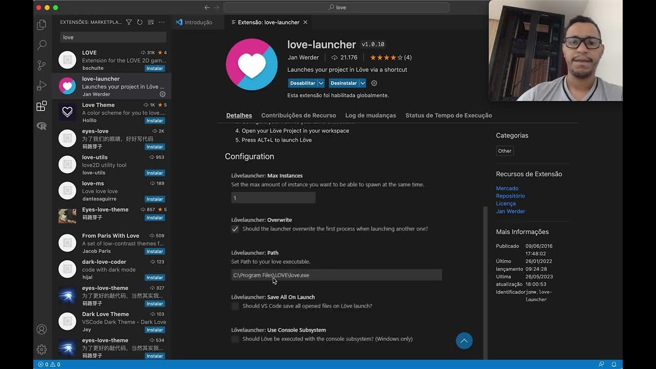 [CG1] - Instalação das ferramentas VisualCode Studio e Löve2D - YouTube