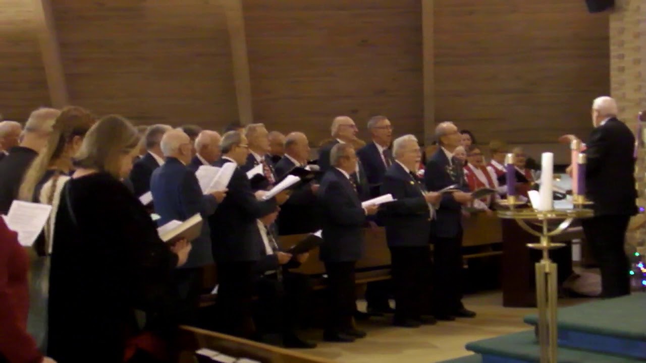 German Church Service Choir singing Stille Nacht (Silent Night ...
