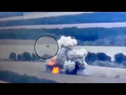 Sky-high turret toss: Russian battle tank explodes after struck by ...