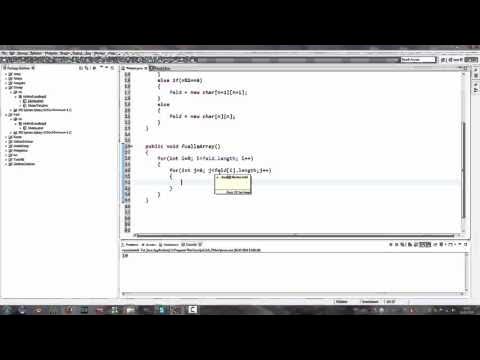 Java Eclipse zweidimensionale Arrays füllen - Java Tutorial - YouTube