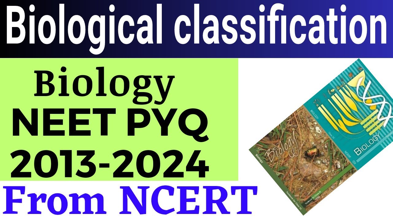 Biological classification class 11 neet pyq from ncert one shot - YouTube
