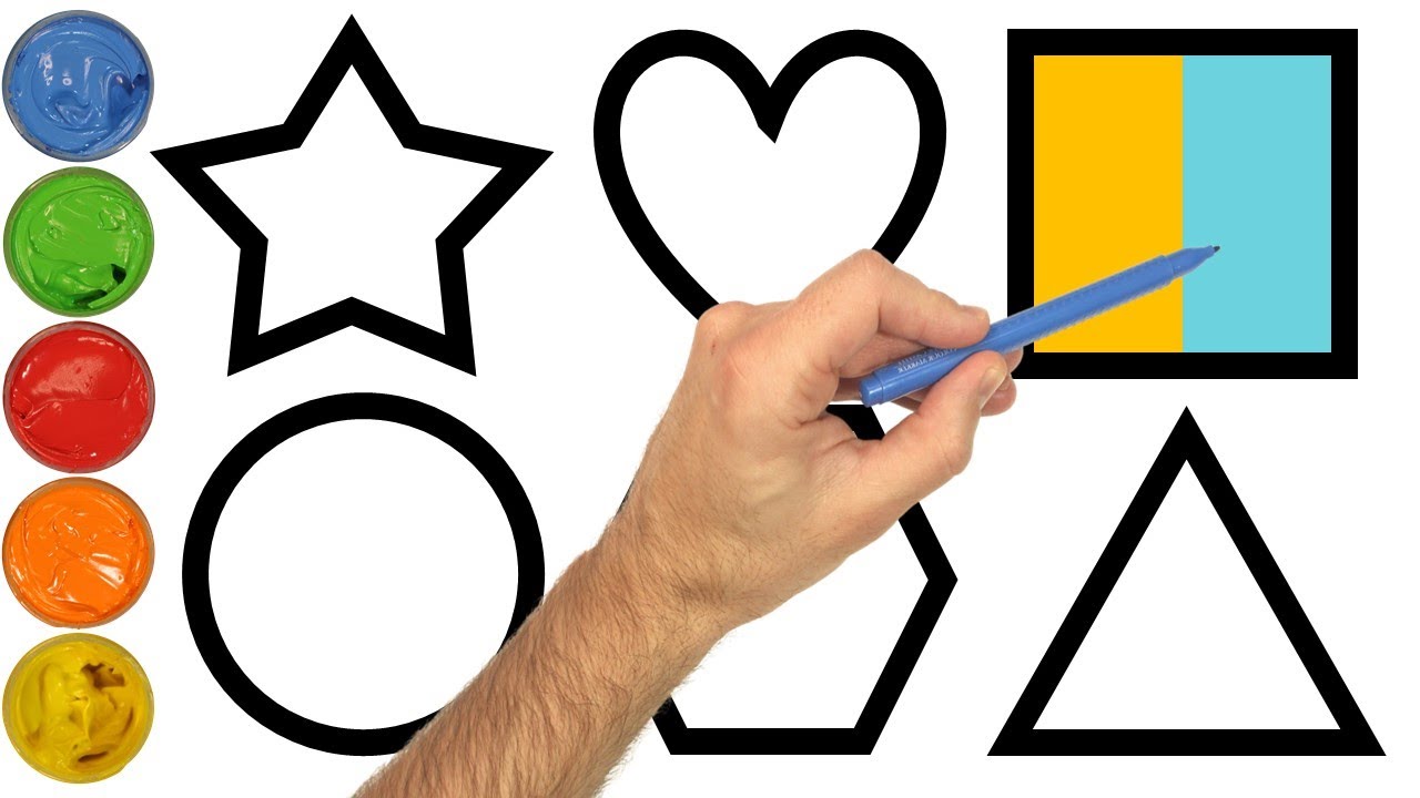 Color and Learn SHAPES | Drawing, Painting & Coloring for Kids ...