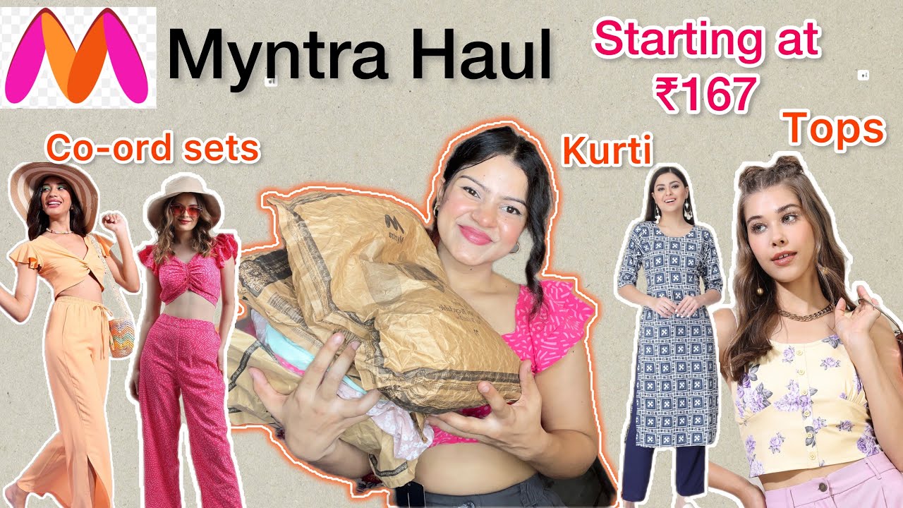 Myntra Haul [Tops/Coord Sets/Kurti] 😍Starting at ₹167/- || Try On Haul ...