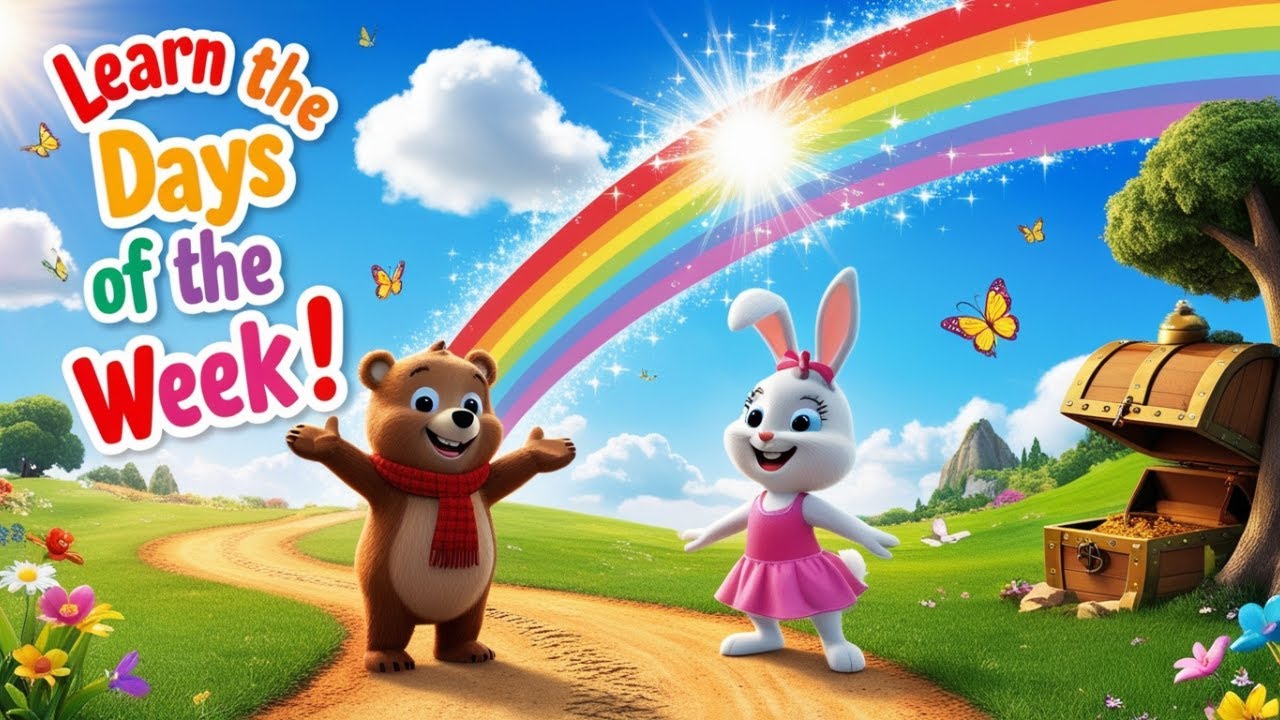 Adventure with Benny & Lily: Learn the Days of the Week! 🌈🐻🐰 - YouTube