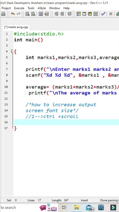 How to increase size of output screen 💻font in dev c++#shorts #coding - YouTube