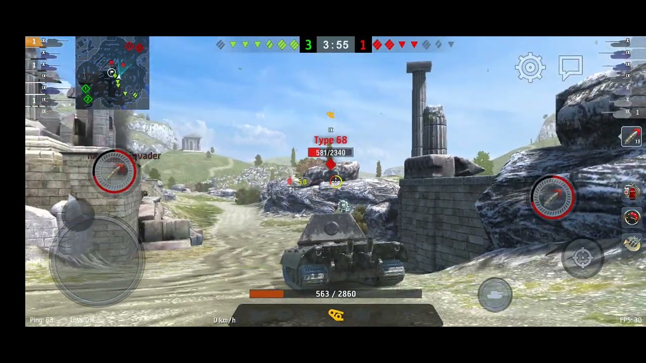 world of tanks blitz game. Super heavy tank E-100 and 3187 damage and ...