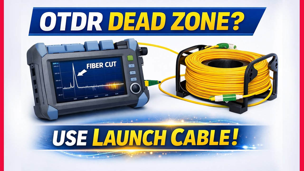 How to Use OTDR Launch Cable (Fiber Spool) | Fiber Cut & Loss Test ...