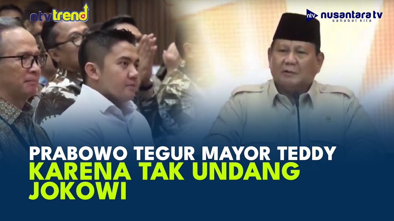 Momen Prabowo Tegur Mayor Teddy Karena Tak Undang Jokowi Saat Peresmian ...