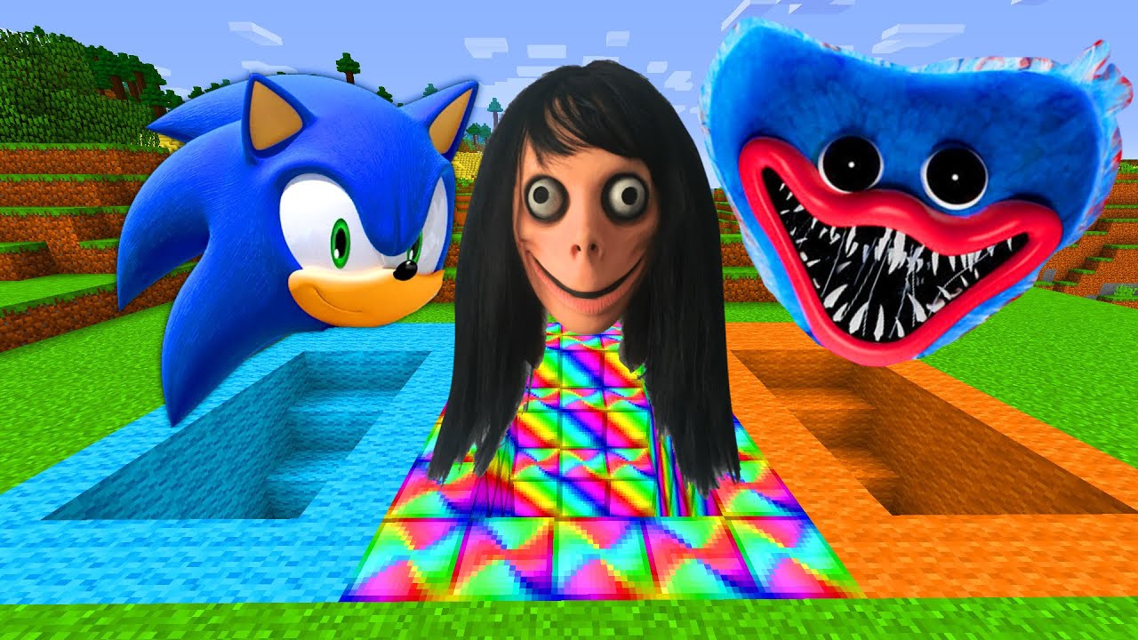 CHOOSE THE RIGHT TUNNEL OF SONIC MOMO and HUGGY WUGGY in Minecraft ...