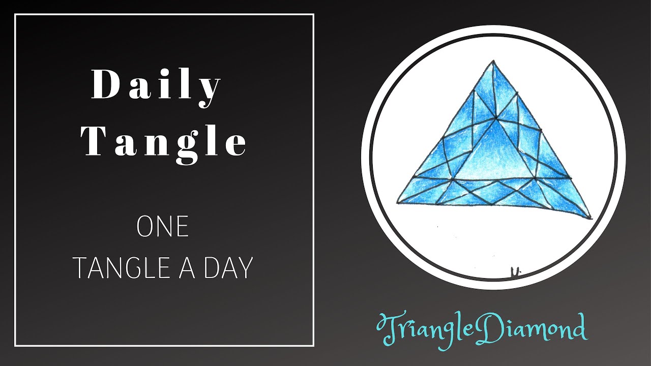 Daily Tangle - Triangle Diamond |How to draw...| - YouTube